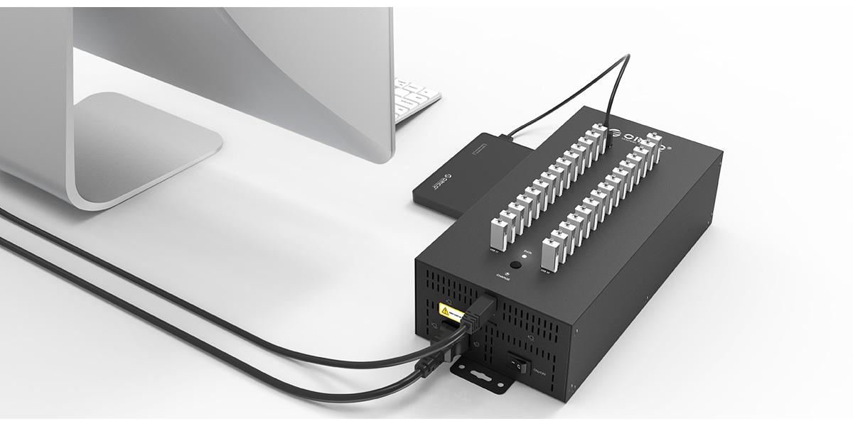 ORICO IH30P Steel 30 Port USB2.0 Industrial HUB with Data Cable and ...
